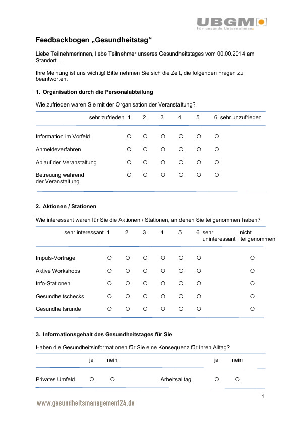 UBGM » Vorlage_Feedbackbogen-Gesundheitstag